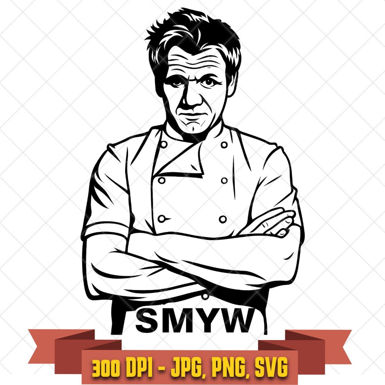 Gordon Ramsay SMYW Chef SVG | Funny Kitchen Meme, Cricut Silhouette ...