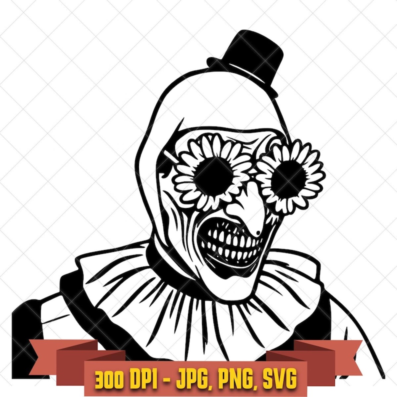 Art the Clown Bundle | Terrifier Inspired Horror Clipart | 11 Designs ...