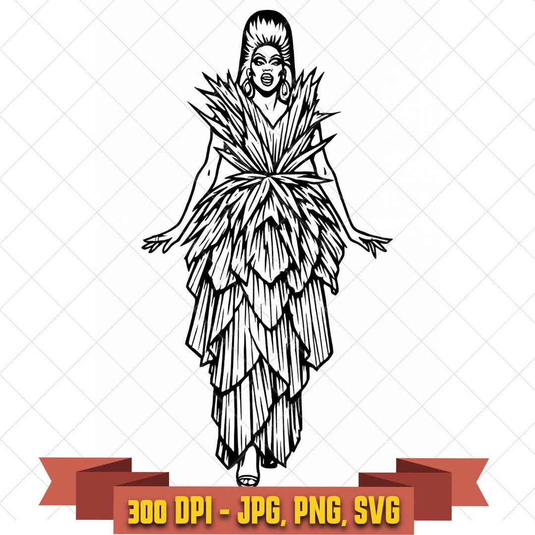 Rupaul Line Art | Drag Queen SVG, PNG, JPG (digital Download) - Etsy