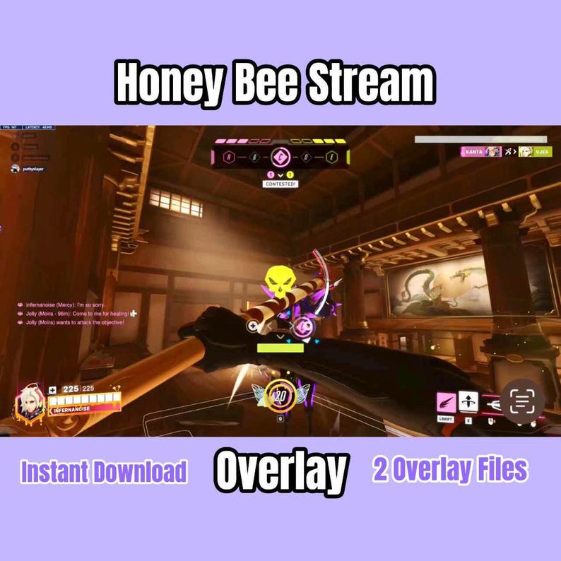 Honey Bee Mercy Overwatch Stream Overlay - Etsy