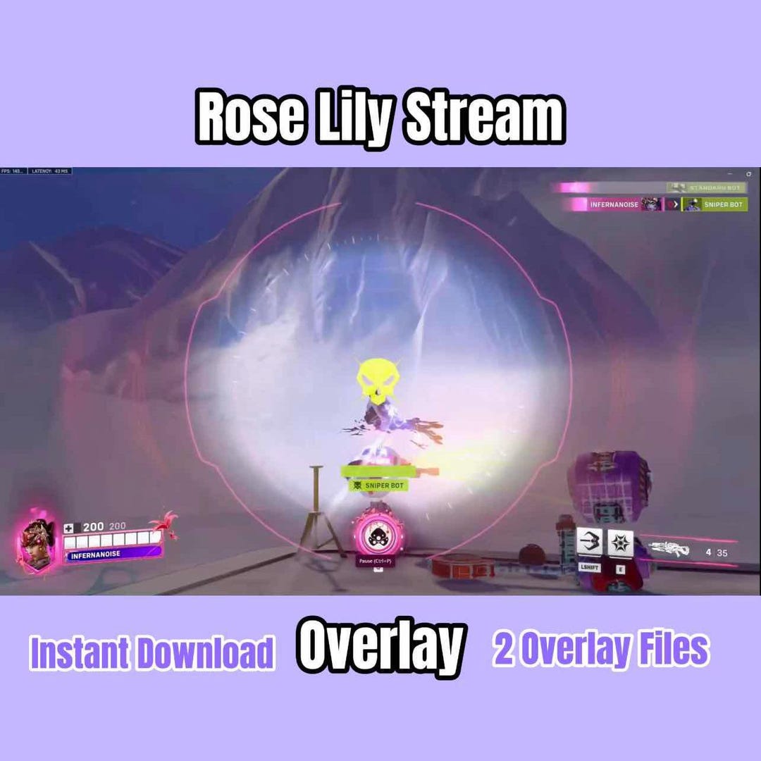 Rose Lily Widowmaker Overwatch Stream Overlay - Etsy