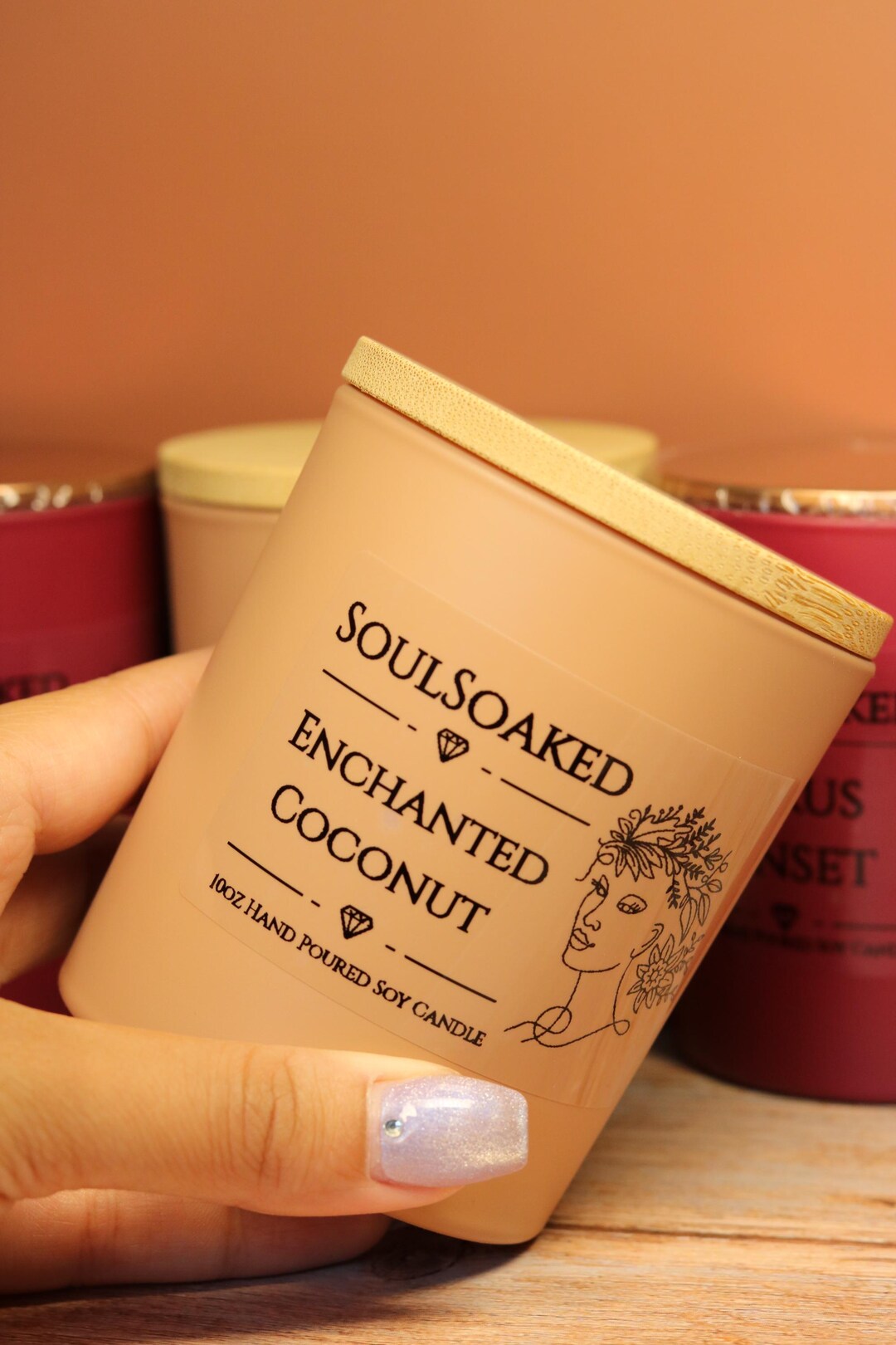 10 Oz Hand Poured Soy Candle, Single Wick Candle, Paraffin Free ...