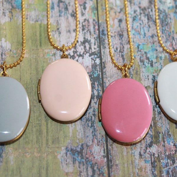 Enamel Locket - Etsy