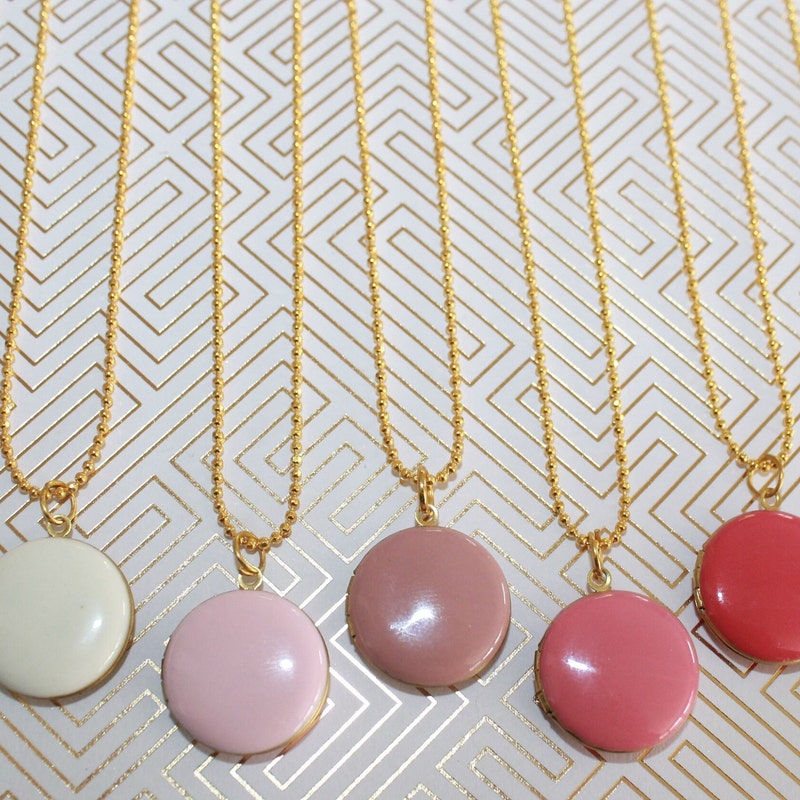 Enamel Locket - Etsy