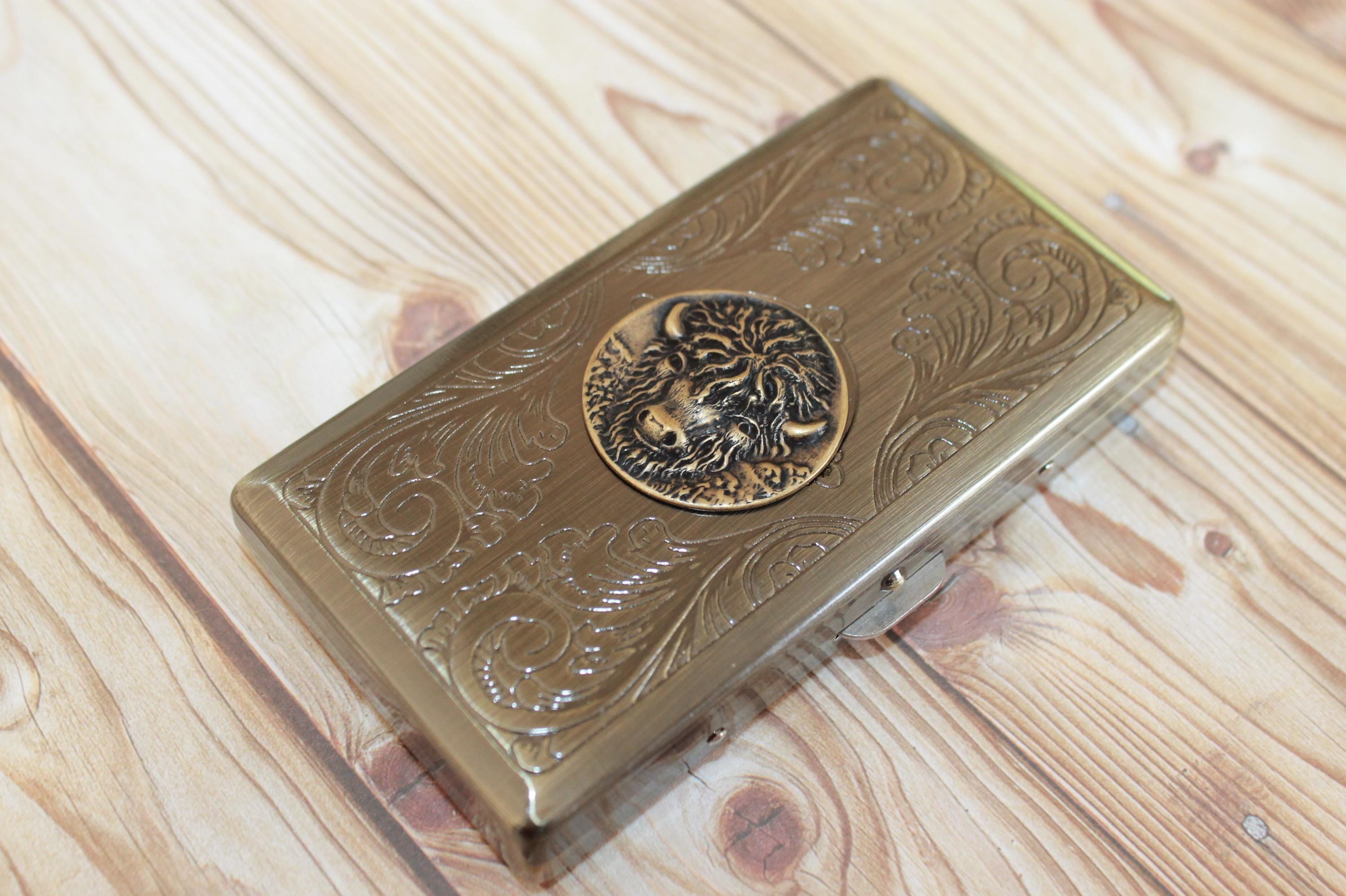 Victorian Etched Buffalo Cigarette, Business Card Holder, Golf Tee or ...