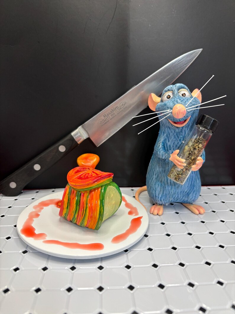 Figura de chef rata pintada a mano - Etsy España