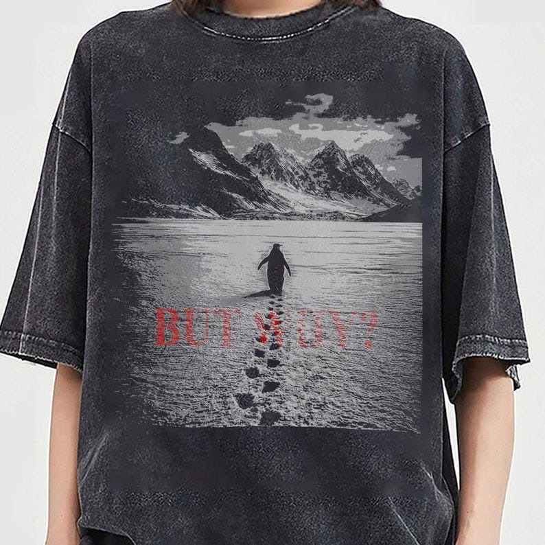 Nihilist Penguin but Why Meme Vintage Comfort Colors Shirt - Etsy