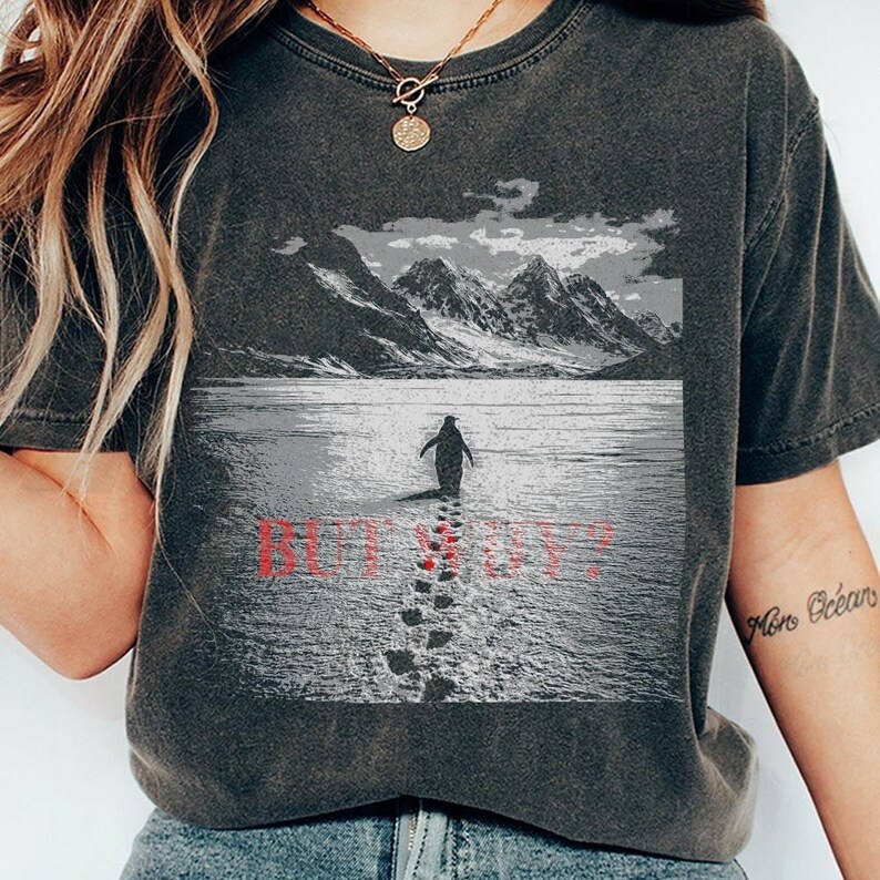Nihilist Penguin but Why Meme Vintage Comfort Colors Shirt - Etsy