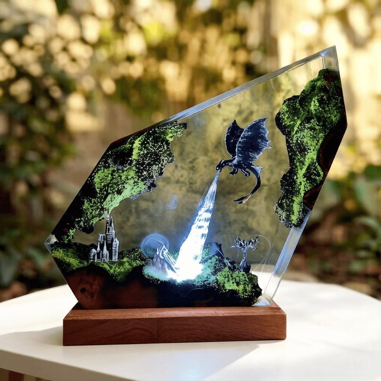 Personalized Dragon Night Light, Toothless Resin Lamp, Flying Httyd ...