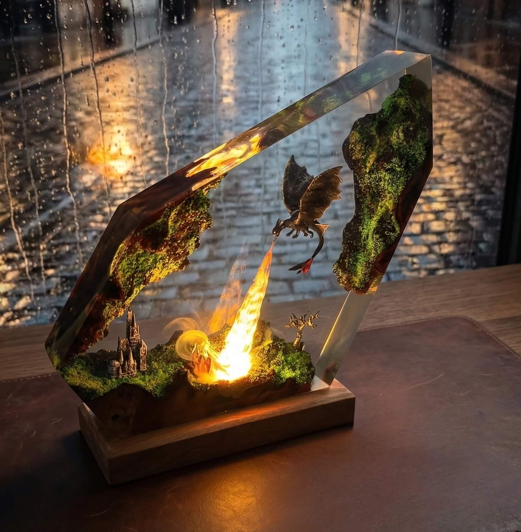 Personalized Dragon Night Light, Toothless Resin Lamp, Flying Httyd ...