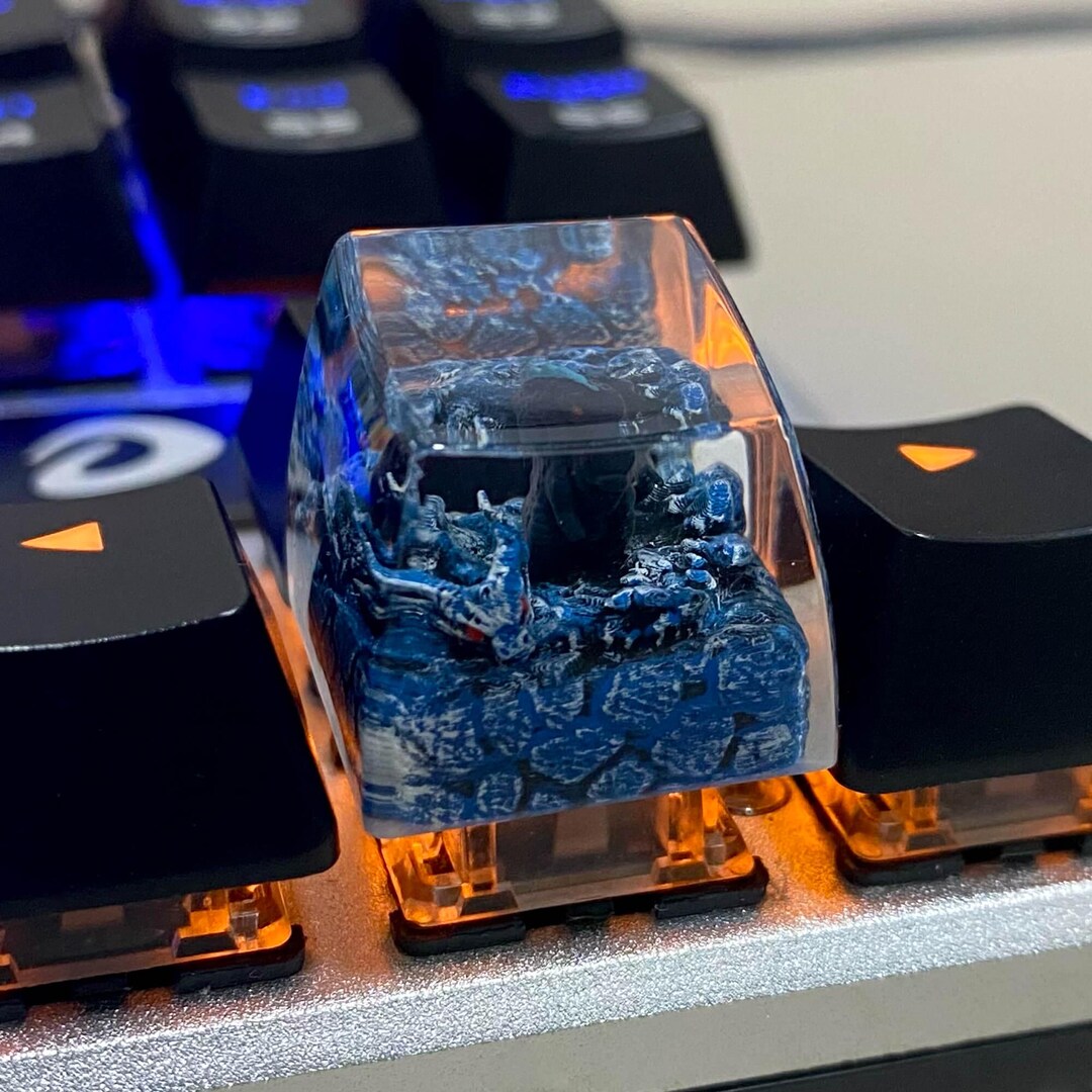Creative Godzilla Resin Keycap, Artisan Epoxy Keycap, Backlit Keycap ...
