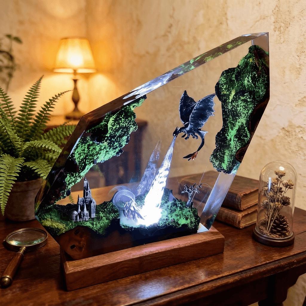 Personalized Dragon Night Light, Toothless Resin Lamp, Flying Httyd ...