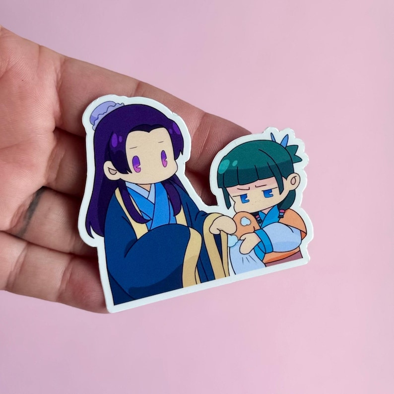 Apothecary Diaries - Jinshi and Maomao Chibi Sticker | Hand Drawn Fan ...