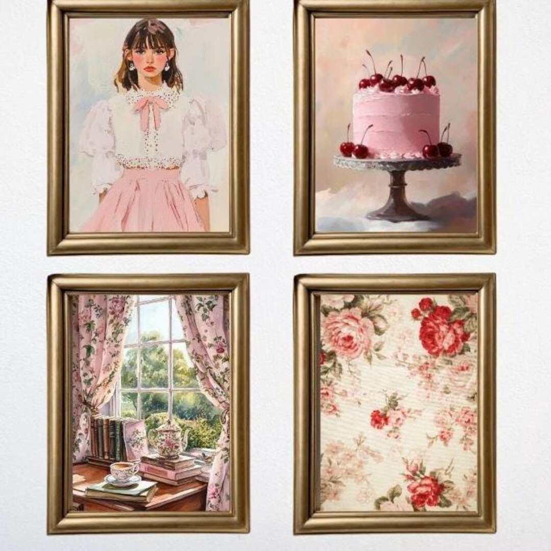 Coquette Set Aesthetic Decor 8.5x11, Print From Home Printable Art ...