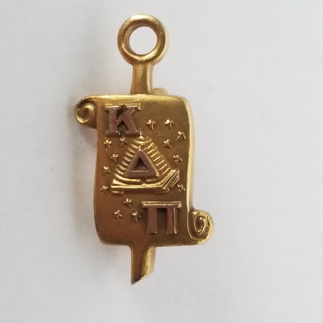 Kappa Delta Pi Fraternity Scroll Pin/brooch Yellow Gold - Etsy