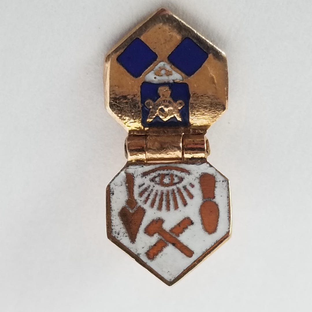 Vintage Masonic Double Leaf Flip Badge W/ Hinged Screw Back - Etsy