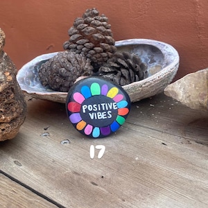 Colorful, Hand-painted Healing Stone - Inspirational Designs - Etsy