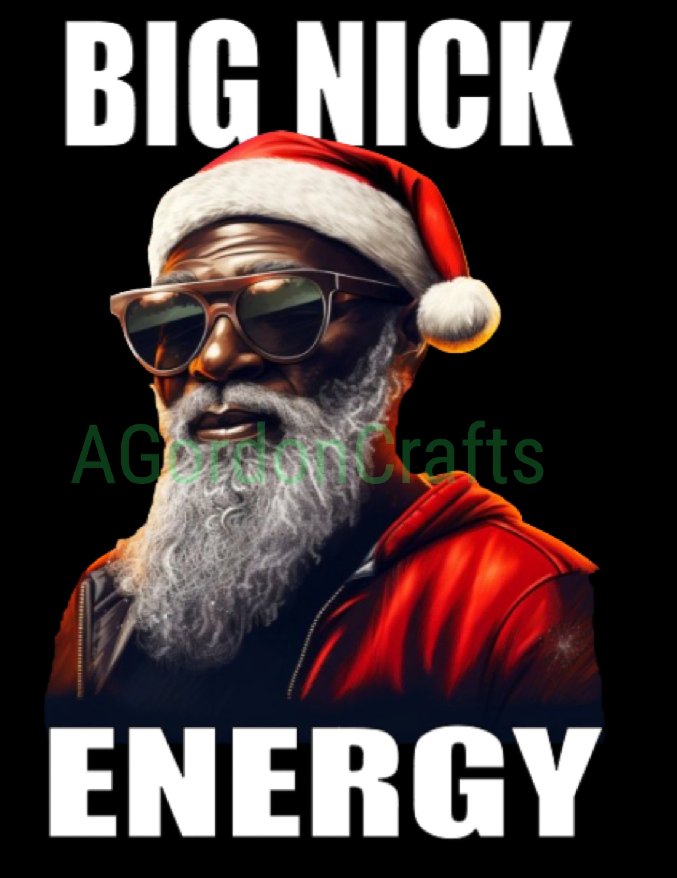Big Nick Energy - PNG File Black Santa - Etsy