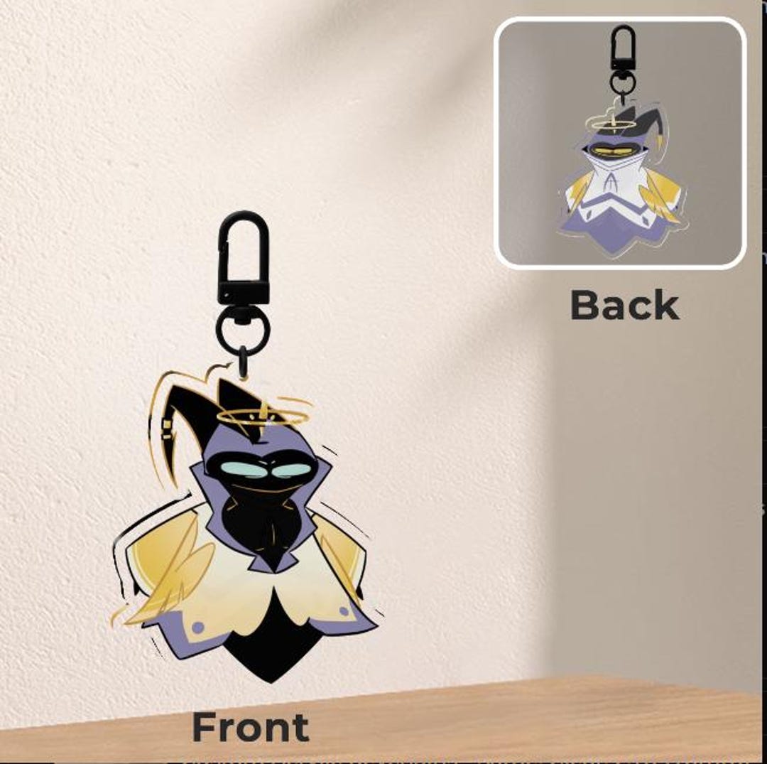 Squished Adam Double Sided Keychain Hazbin Hotel BBFFB - Etsy