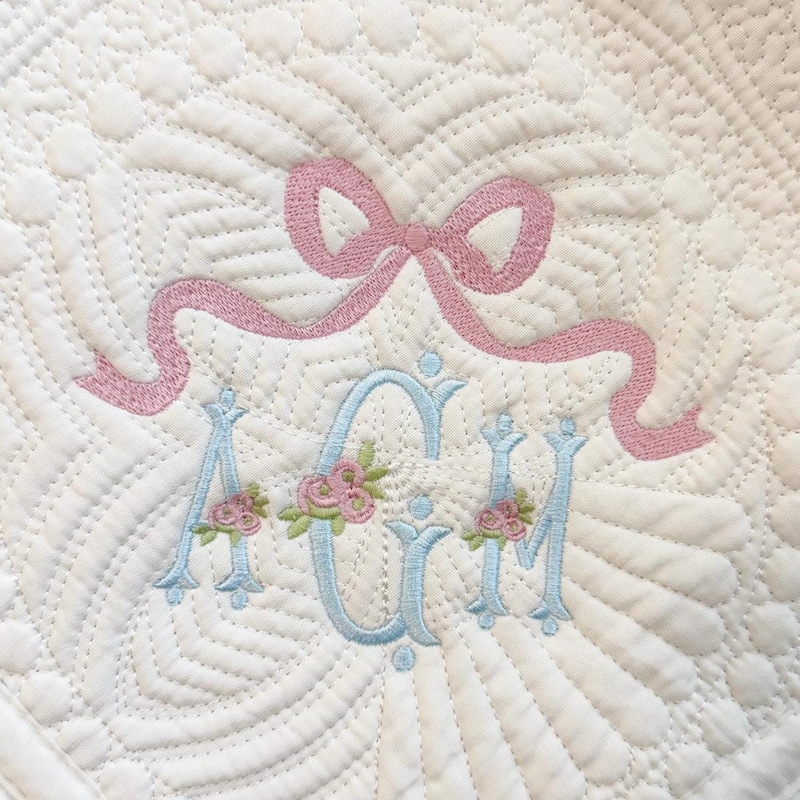 Monogrammed Quilt - Etsy