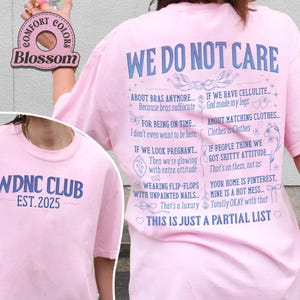 WDNC - We Do Not Care Club Comfort Colors Shirt, Gen X Don't Care Shirt ...