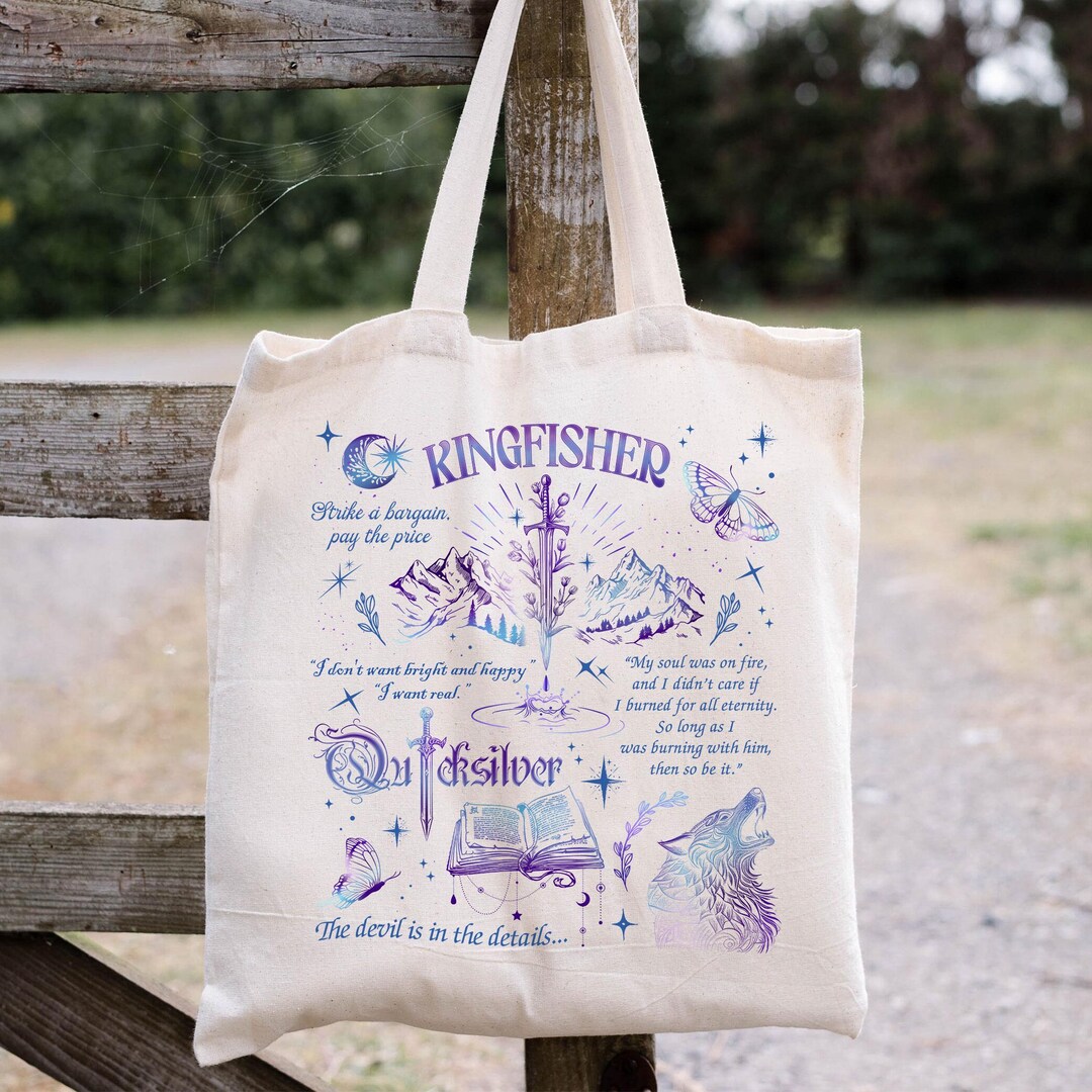 Quicksilver Series Canvas Tote Bag for Fan, Fantasy Bookish Merch ...