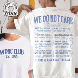 WDNC - We Do Not Care Club Comfort Colors Shirt, Gen X Don't Care Shirt ...