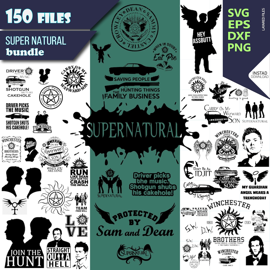 Supernatural Svg, Supernatural Team Svg, Supernatural Png Files, Svg ...
