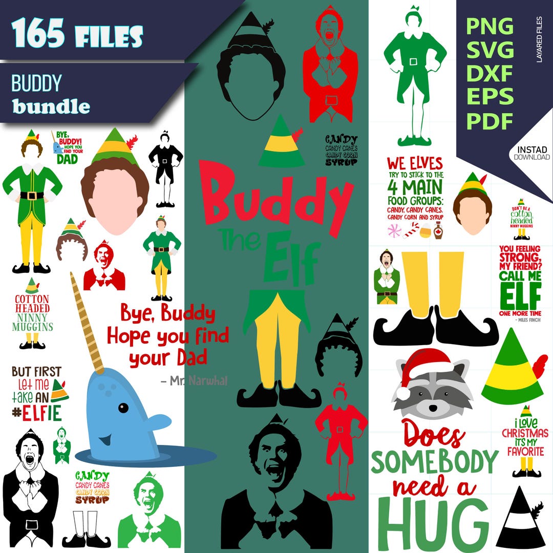 Buddy the Elf SVG, Elf Family SVG Bundle, Christmas Svg, Buddy Quote ...