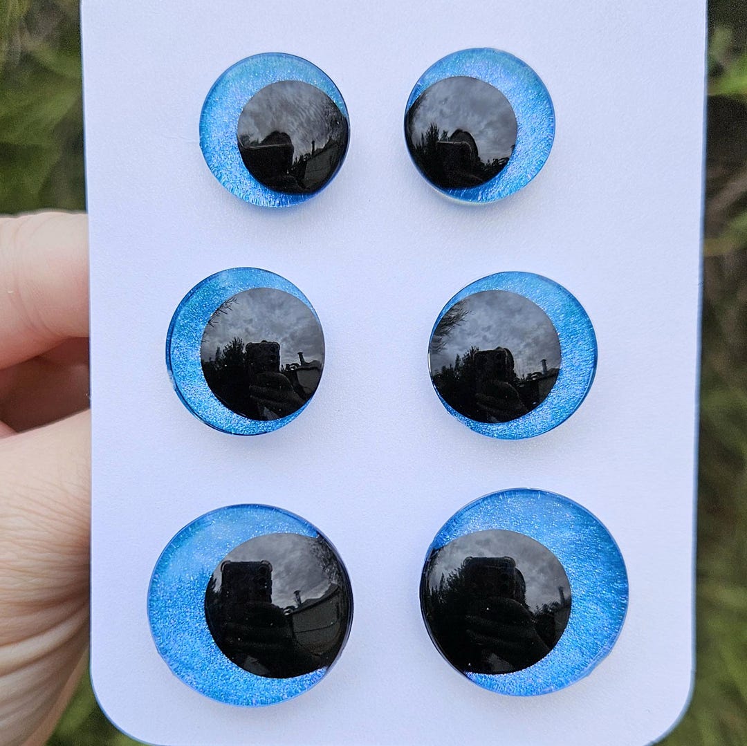 Blue With Purple Shift Safety/sinker Eyes for Crochet Plushies 16mm ...