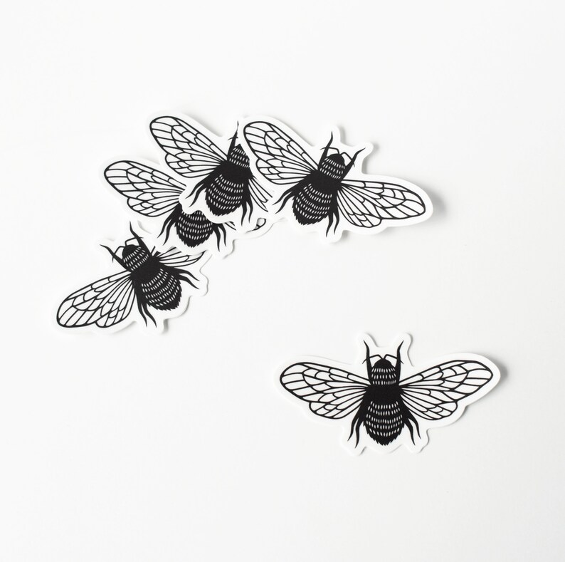 Bee Sticker Waterproof Bee Sticker Stocking Stuffer Bee - Etsy