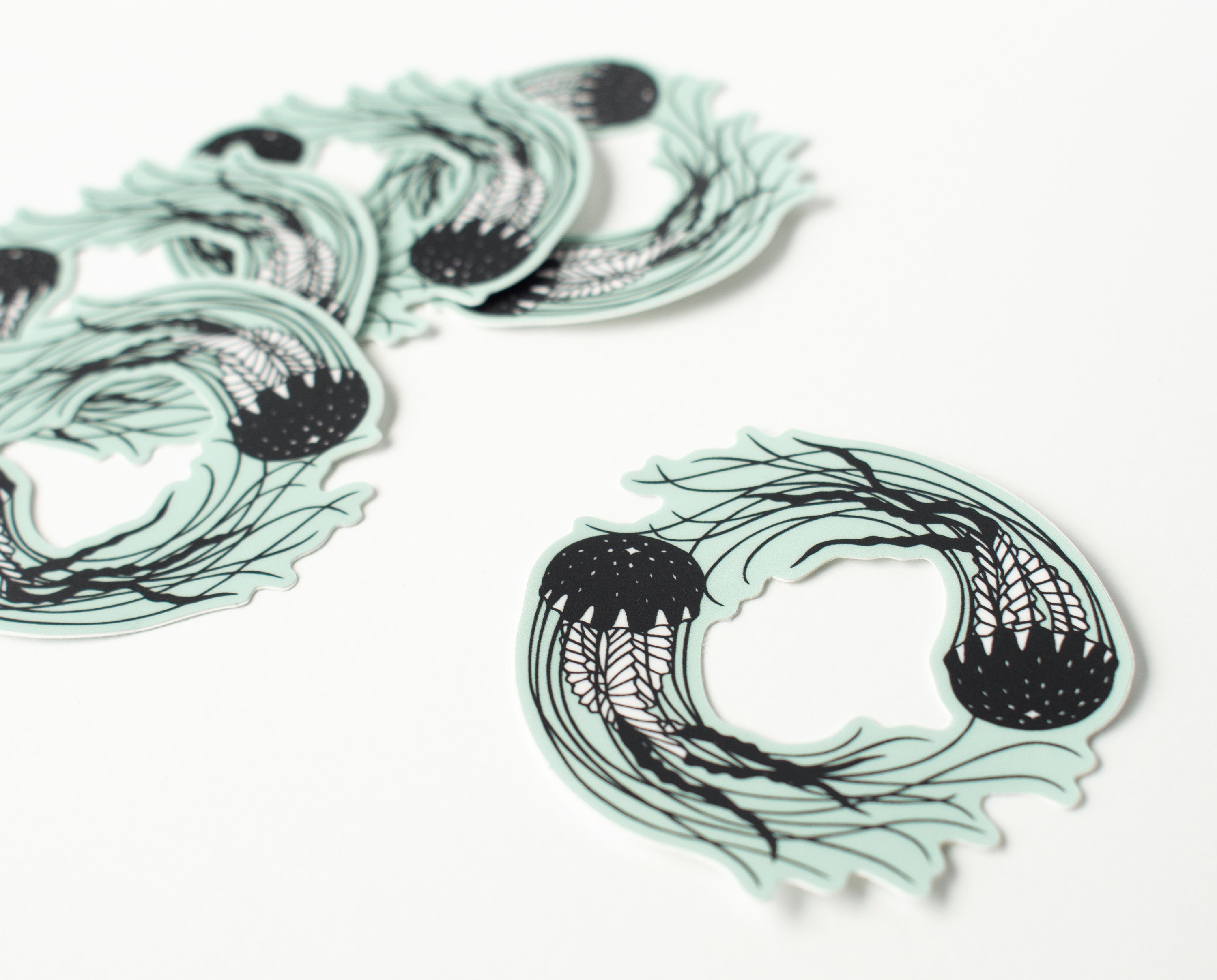 Jellyfish Sticker, Waterproof Jellyfish Sticker, Stocking Stuffer ...