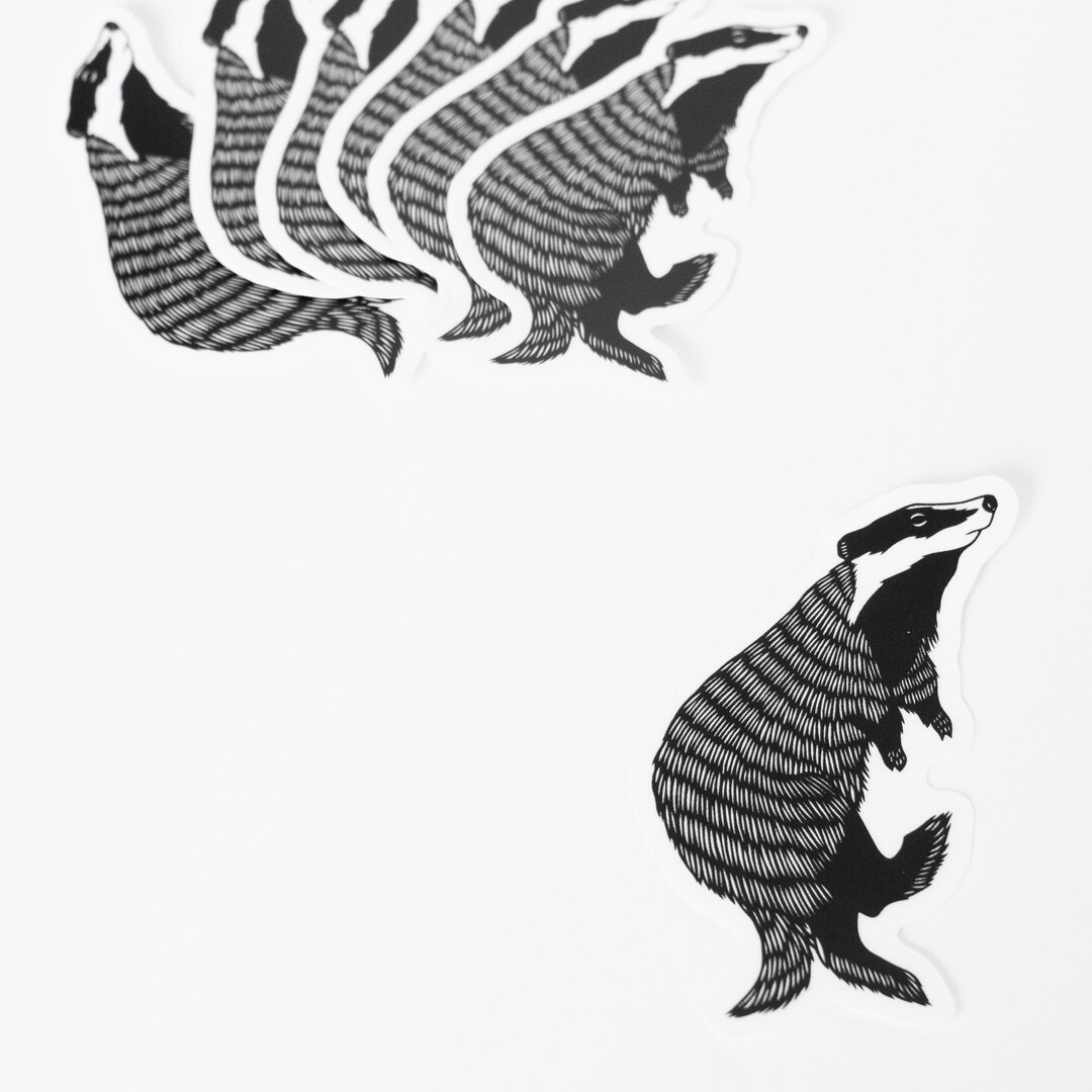 Badger Sticker, Waterproof Badger Sticker, Waterproof Sticker, Badger ...