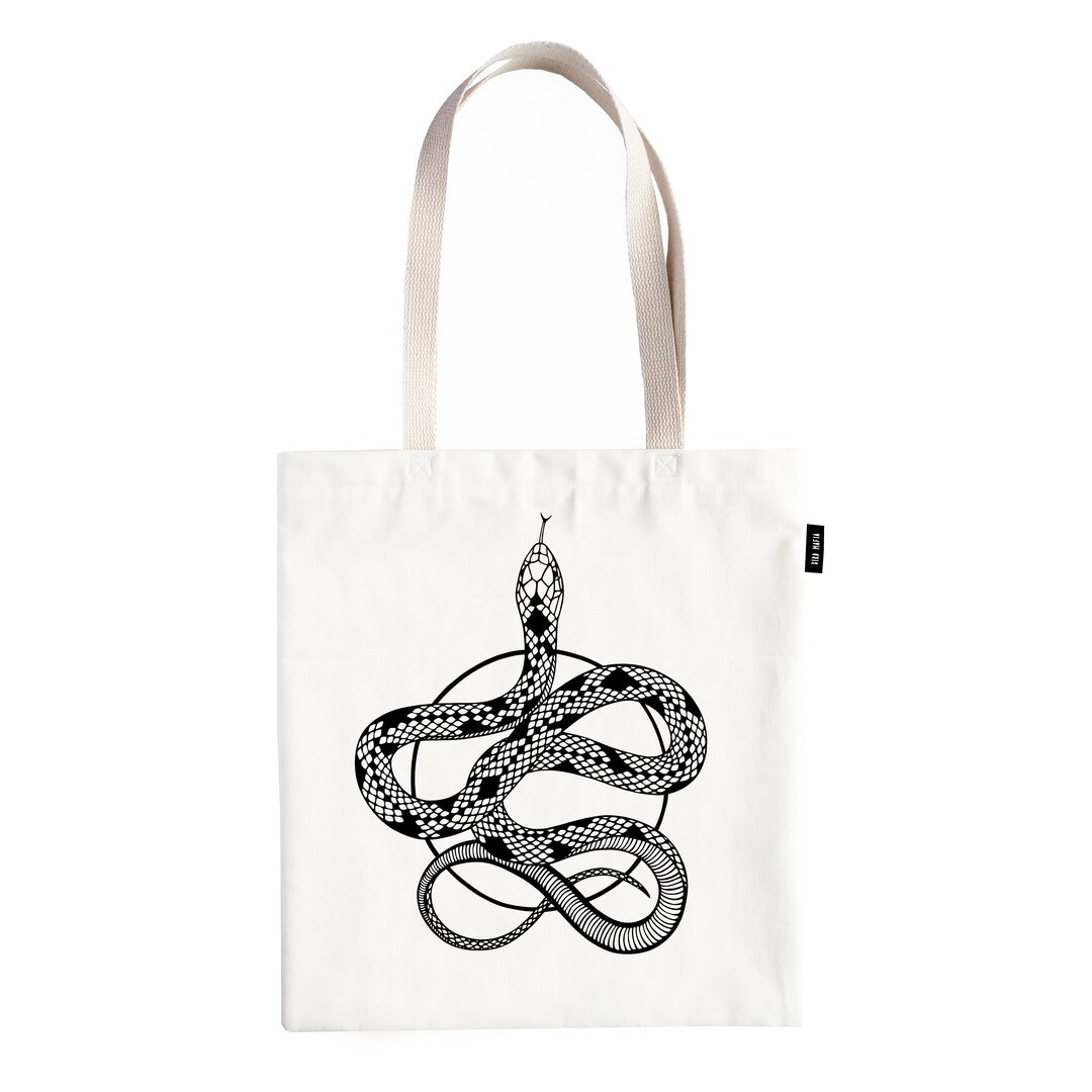 Snake Tote Bag, Snake Shoulder Bag, Organic Bag, Organic Tote Bag ...