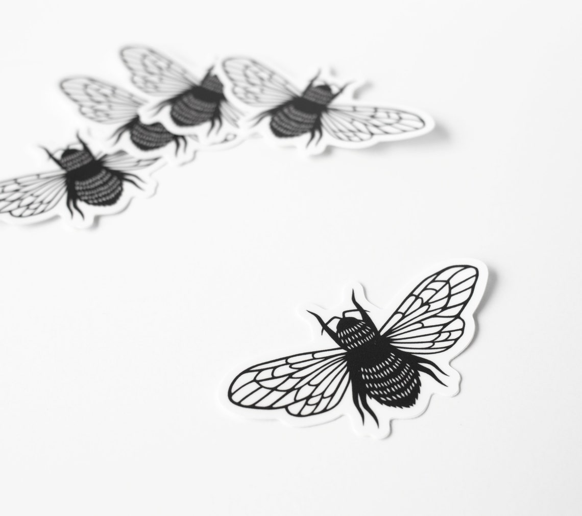 Bee Sticker Waterproof Bee Sticker Stocking Stuffer Bee - Etsy
