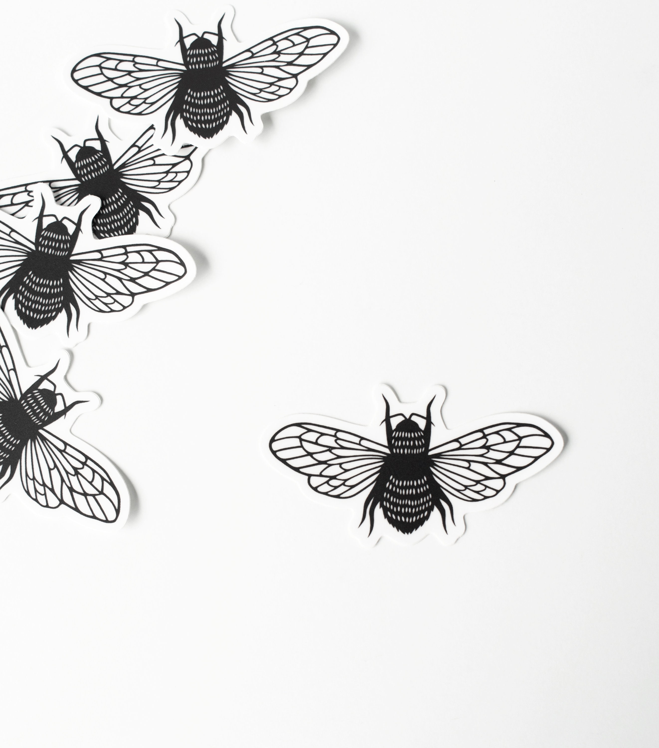 Bee sticker waterproof bee sticker stocking stuffer bee | Etsy