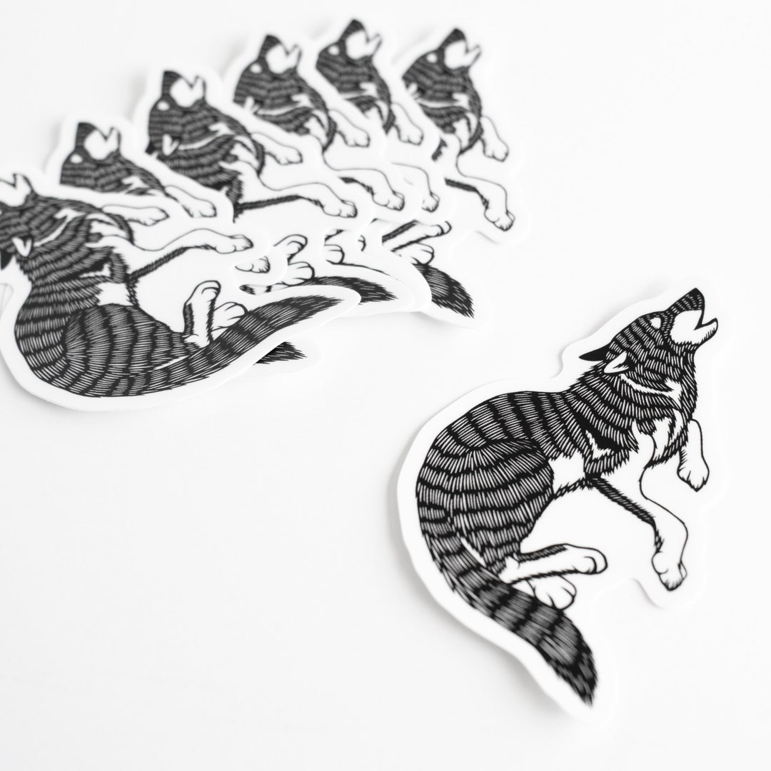 Wolf Sticker, Waterproof Wolf Sticker, Waterproof Sticker, Wolf Water ...