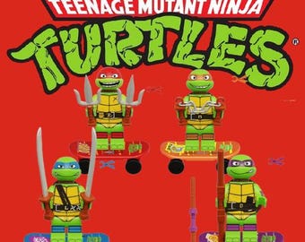 Teenage Mutant Ninja Turtle Brick Minifigures - Etsy