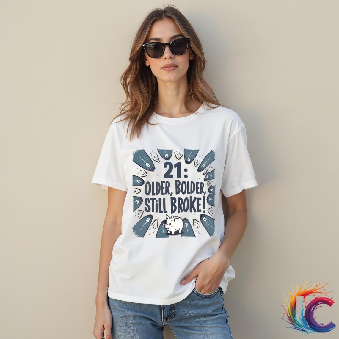 Older Bolder Broke Image SVG PNG Transparent Background - 21st Birthday ...