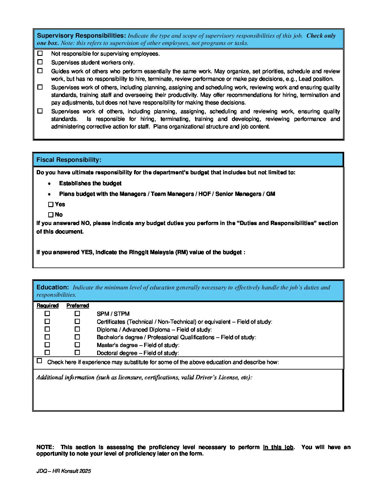 Guided Job Description Questionnaire - Etsy