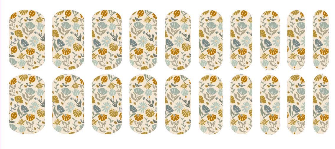Waterslide Nail Decal Wraps Choose From 5 Unique Designs Nail Art ...