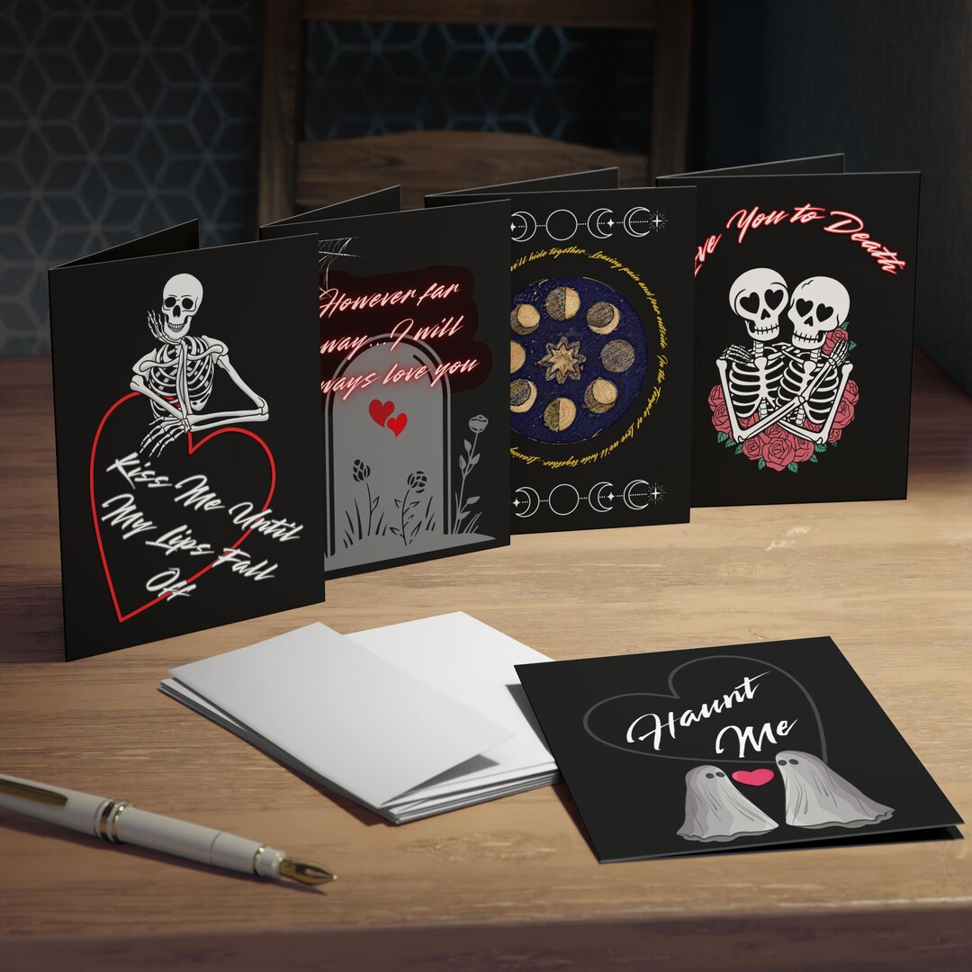 Goth Love Multi-design Greeting Cards (5-pack) - Etsy