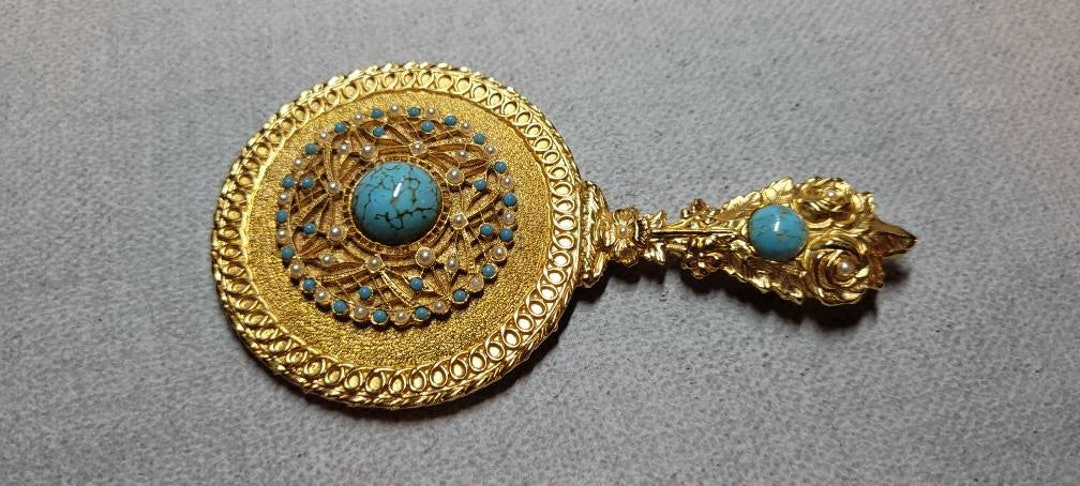 Vintage Hand Mirror Mirella Made in England 1960s High Society - Etsy