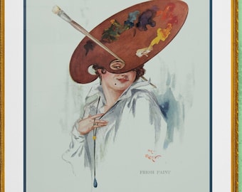 Risque, Semi Nude Art Deco FLAPPER in the Ocean VINTAGE Flapper ...