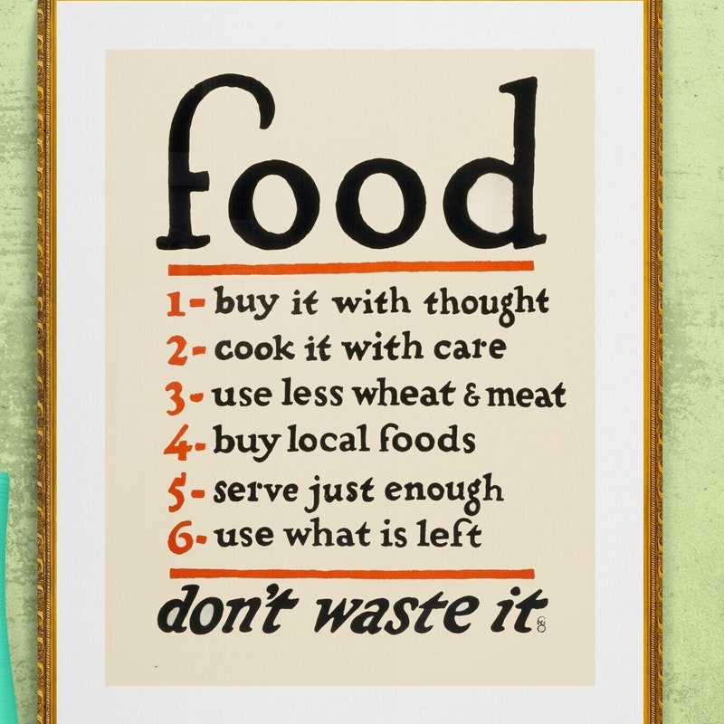 Food Waste Sign - Etsy UK
