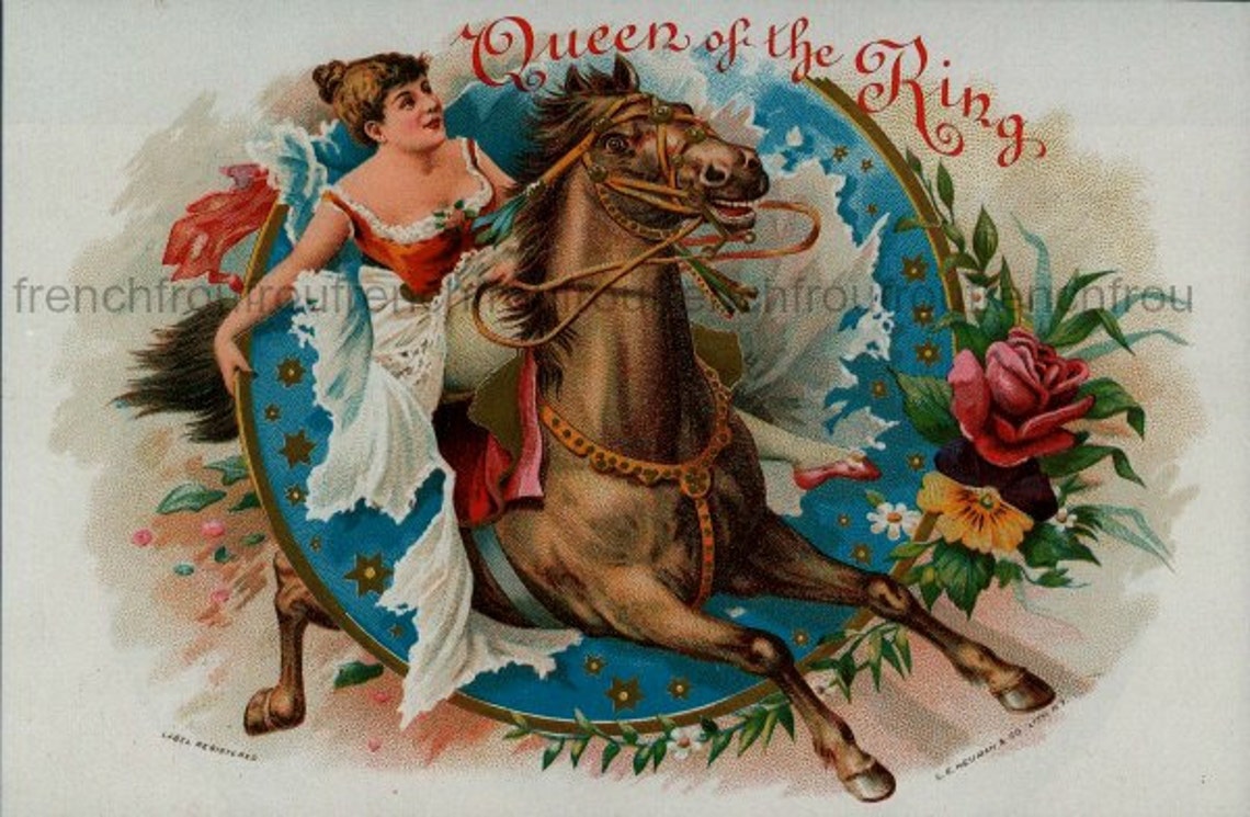 Antique Circus Pinup Cigar Label Illustration Digital Download - Etsy
