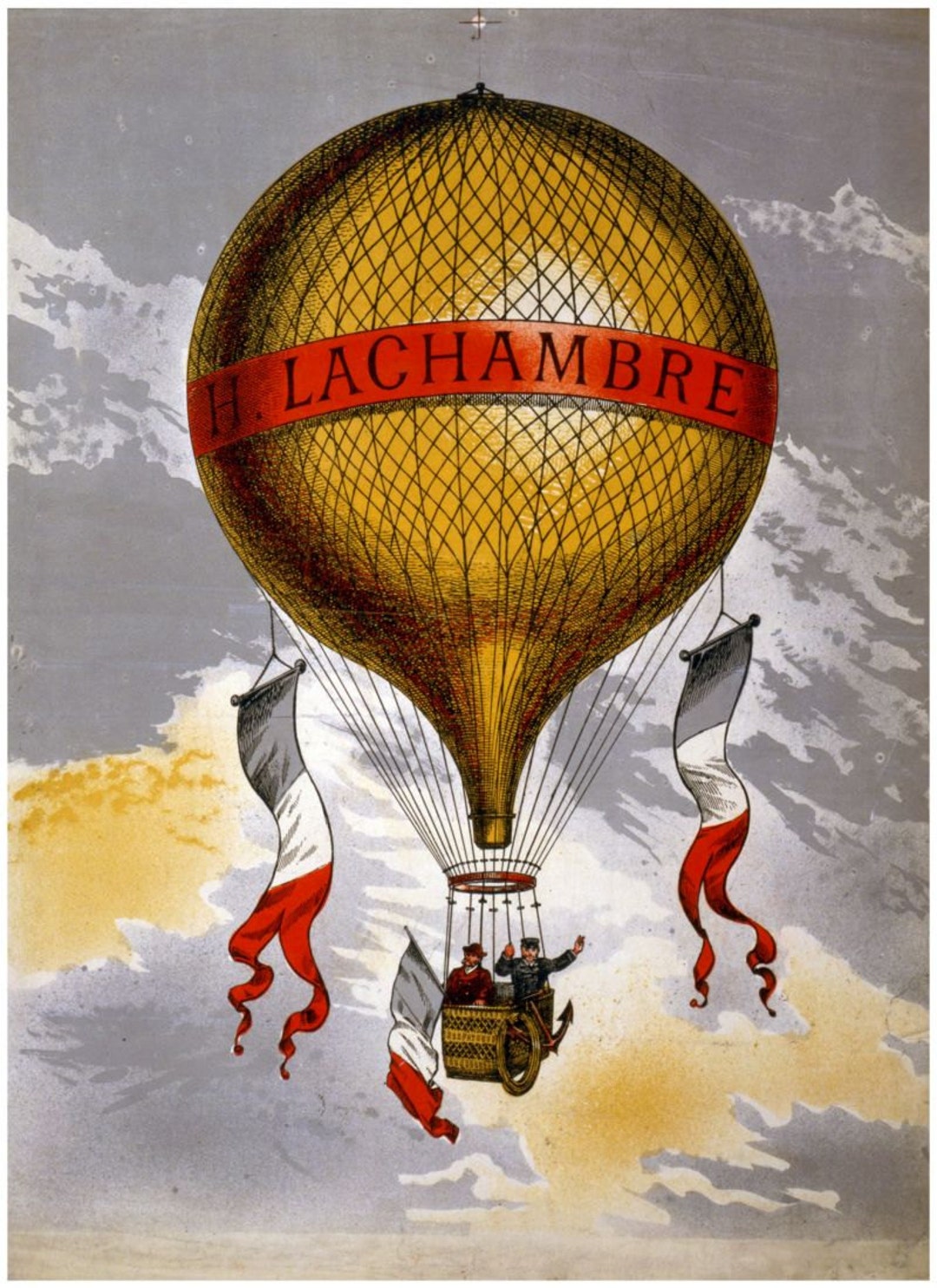 Antique French Air Balloon Illustration Digital Download - Etsy