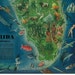 Vintage 1920 Color Map of Florida Illustration Digital | Etsy