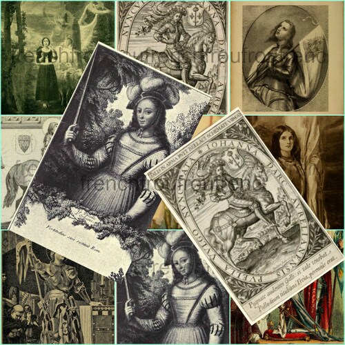 Antique Saint Joan of Arc Collage Sheet DIGITAL DOWNLOAD | Etsy