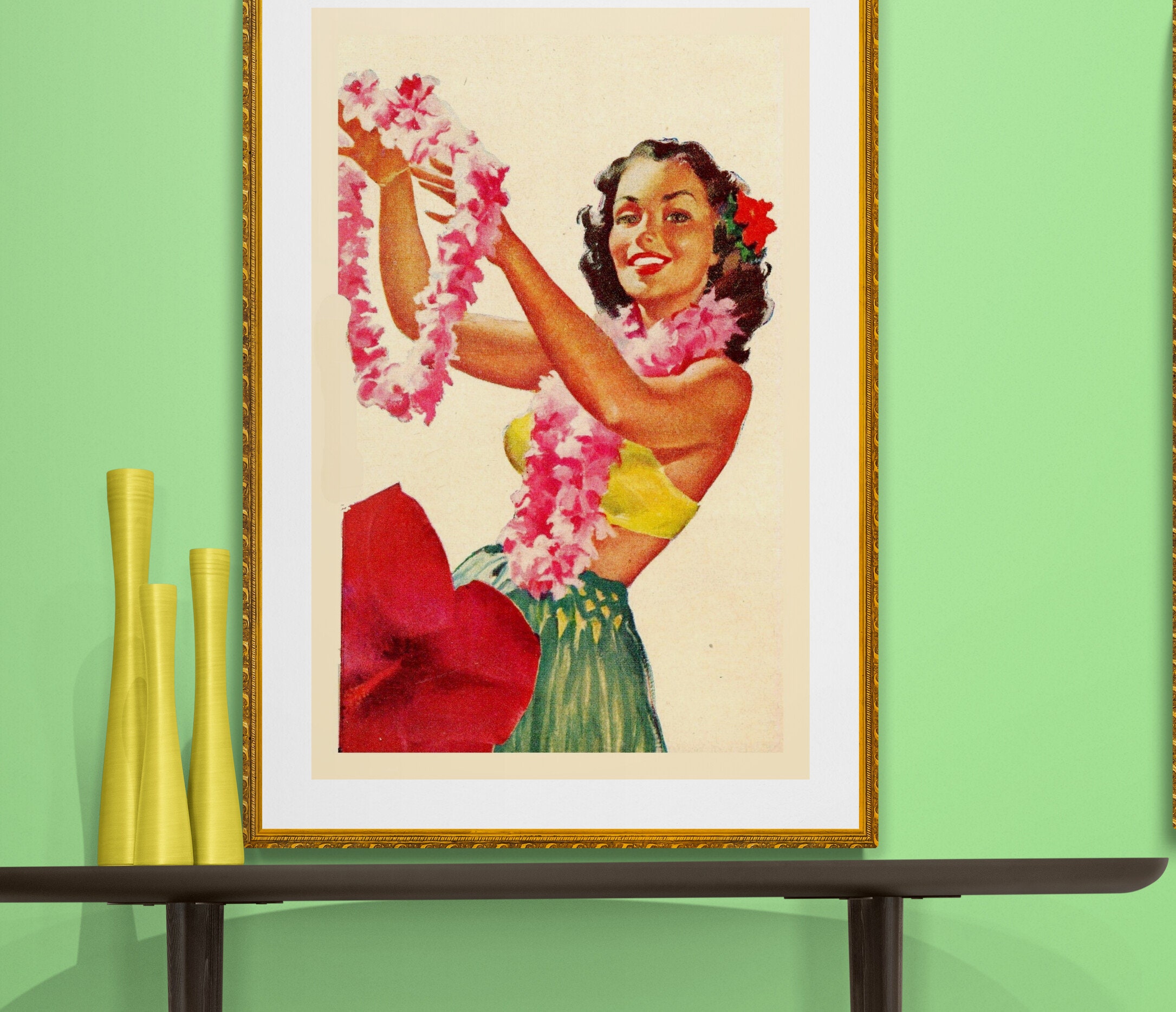 Hula Girl Pin Up